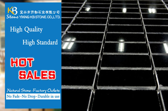 Long Square Mosaic Wall Tile Marble Mosaics Tiles 2/5 Inch Fiber Mesh