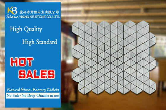 Triangle Marble Mosaic Tiles Mosaic Backsplash Tiles Tumbled Stable