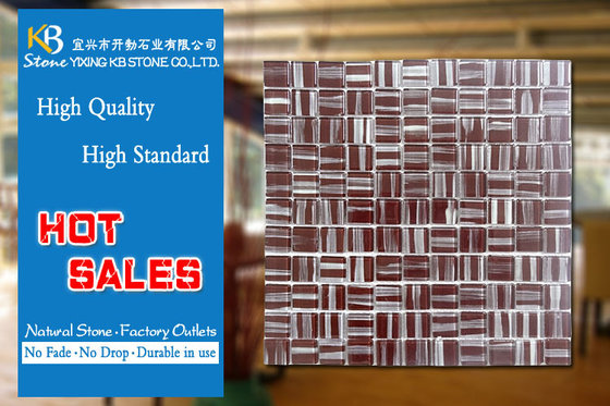 red white glass marble strip mosaic wall tiles marble mosaic floor tile