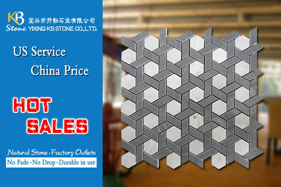 Outdoor indoor floor wall polished stone marble white tile 10mm thickness