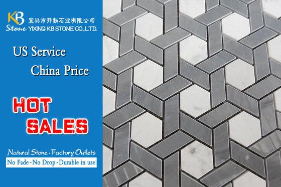 Outdoor indoor floor wall polished stone marble white tile 10mm thickness
