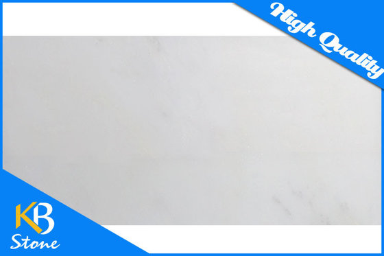 Polished Bianco White Carrara Stone Marble Tiles For Hotel / Home Decoration Wall Sheet