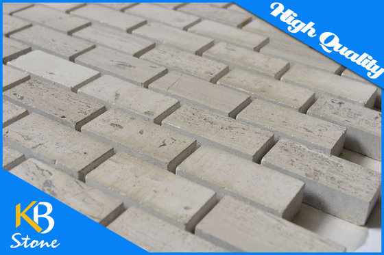 Subway Polished Wooden Grey Marble MosaicTile / Stone Interior Decorative Wall Tiles