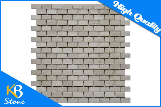 Subway Polished Wooden Grey Marble MosaicTile / Stone Interior Decorative Wall Tiles