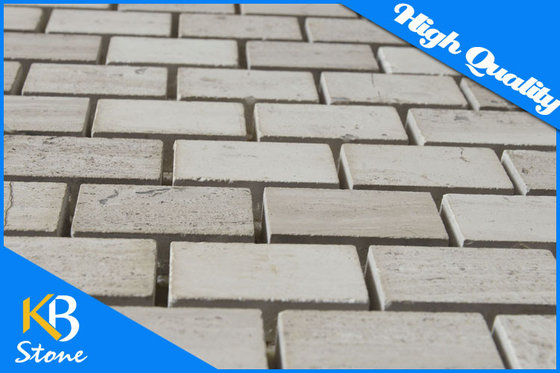 Subway Polished Wooden Grey Marble MosaicTile / Stone Interior Decorative Wall Tiles