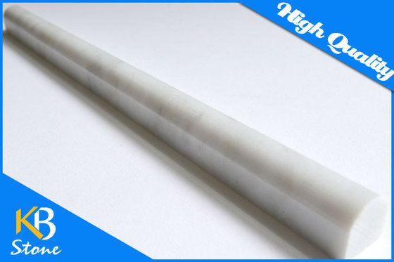Italian Carrara Marble Border Pencil Liner Trim Molding 3/4 x 12 Inch Polished Stone Borders