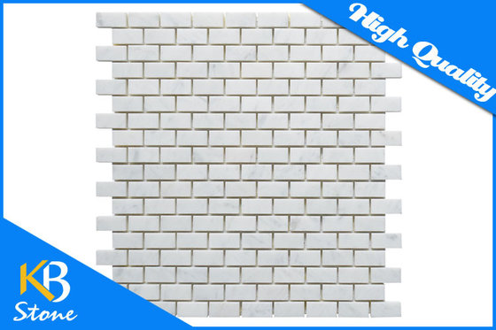 Bianco Bathroom Mosaic Marble Tile 12 X 12 Inch Subway Honed Stone Mosaic Tiles