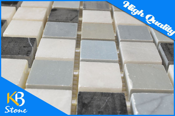 Wall Floor Rug Decorative Marble Mosaic Tiles / Art Deco Tile 1 x 1 Inch for Interior and Exterior Wall