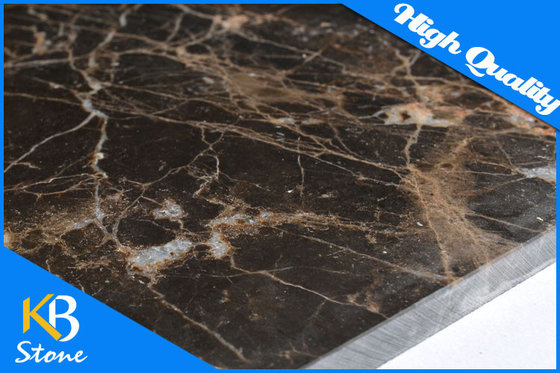 Lantern Shape Emperador Dark Stone Marble Mosaic Tile For Hotel Decorative 12 x 12 Inch