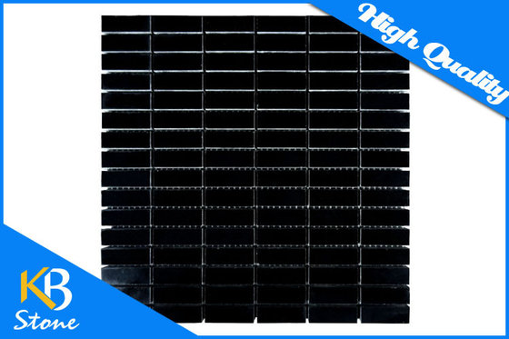 Pure Black Stone Marble Subway Pattern Mosaic Wall Tile for Kitchen Backsplash or Bathroom