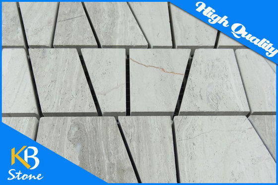 Irregular Wooden Grey Mosaic Marble Sheets for Flooring and Wall Tiles Modern and Luxury Design