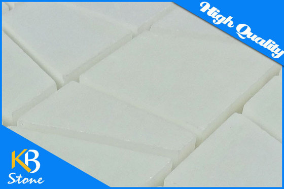 Modern Irregular Shape China White Marble Mosaic Tile for Internal / Exterior Wall Decoration