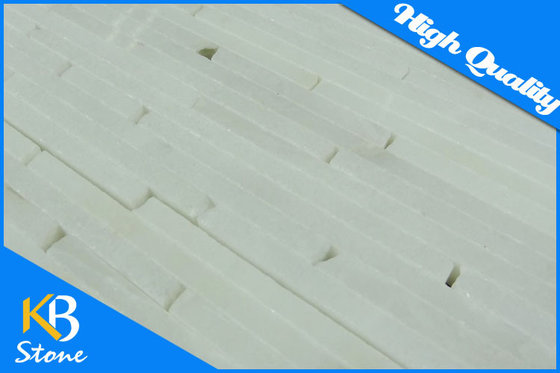 Mixed Strip China White Marble Tile Flooring Use , Polished Mosaic Wall Tile Indoor Outdoor