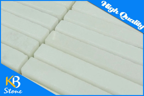 Polished Subway China White Mosaic Marble Home Decoration Tile for Bathroom / Shower Wall