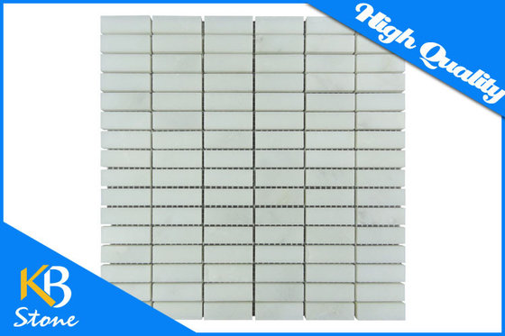 Polished Subway China White Mosaic Marble Home Decoration Tile for Bathroom / Shower Wall