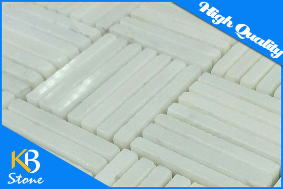 Mixed Strip Polished China White Marble Home Decoration Flooring Tile