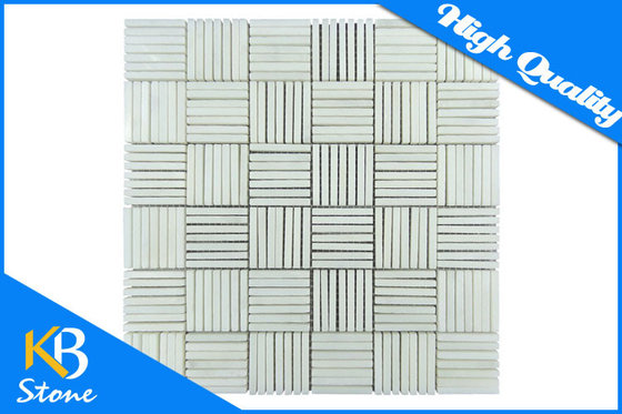 Mixed Strip Polished China White Marble Home Decoration Flooring Tile