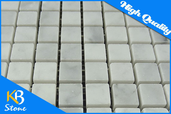 Internal External Decorative Carrera White Marble Square Polished Kitchen Mosaic Border Tile