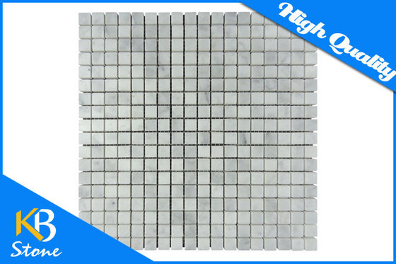 Internal External Decorative Carrera White Marble Square Polished Kitchen Mosaic Border Tile