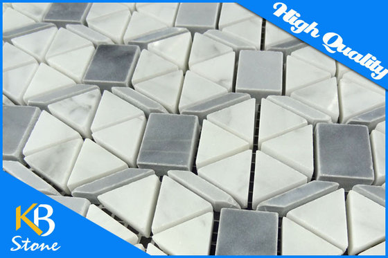 Irregular Shape Waterjet Marble Mosaic Polished Mixed Colour Tile Italy Grey Indoor Outdoor Use