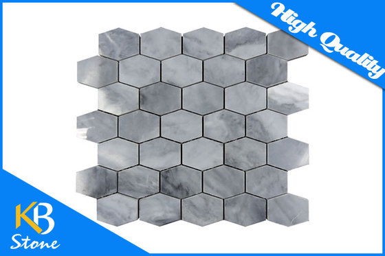 Bardiglio Gray Mesh Mounted Bathroom Wall Tiles Marble Mosaic Board Home Decoration