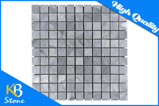 Polished Italy Grey Square Mosaic Wall Tiles Internal / External Marble Decorative Wall Tile