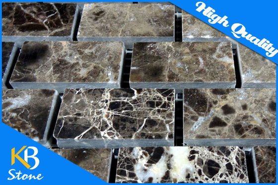 Dark Emperador Stone Marble Tiles Polished Subway Mosaic Wall or Flooring Tile Sheet