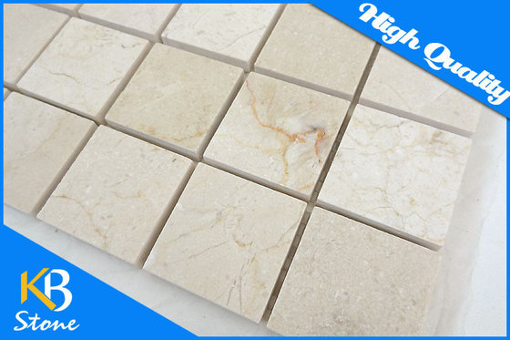 Beautiful Cream Marfil Bathroom Floor Tile Natural Marble Bath Wall Tile Sheet  12" x 12"