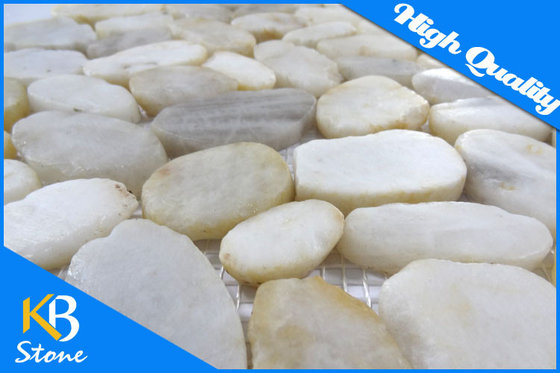 Spilt Surface Onyx Pebble Stone Shower Floor Mosaic Tile Irregular Shape 12 x 12 Inch