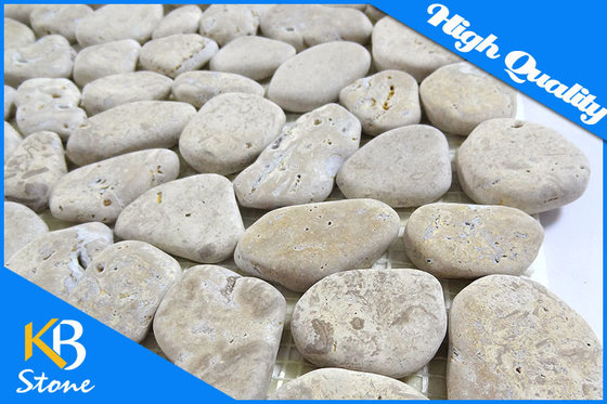 Modern Home Decoration Travertine Pebble Flooring Tile / Stone Mosaic Wall Tiles for Kitchen