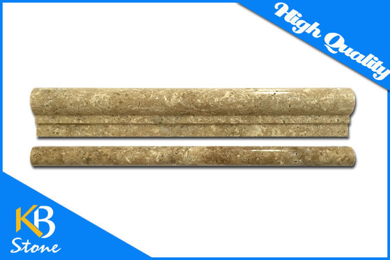 Polished Mosaic Border Tile Chocolate Travertine Liner Marble Stone Chair Rail Borders
