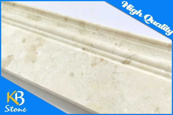 Luxury Building Material Marble Floor Border / Cream Marifl Liner Marble Stone Chair Rail Border