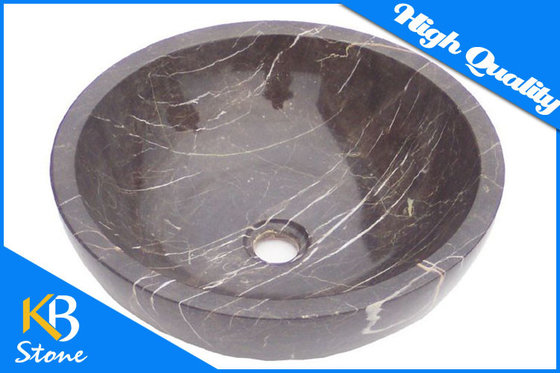 Modern Natural Stone Bathroom Vessel Sink Hand Wash Basin with Leaf Travertine Marble