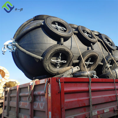 China Pneumatic Rubber Fender reinforced with synthetic-tire-cord ISO 17357 fenders for ships supplier