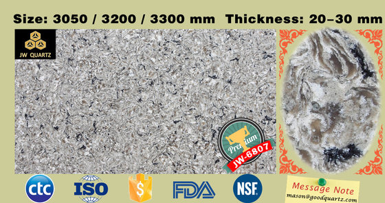 JW-6807 Vortex-Non Porous Artificial Quartz Stone Slab for Countertop