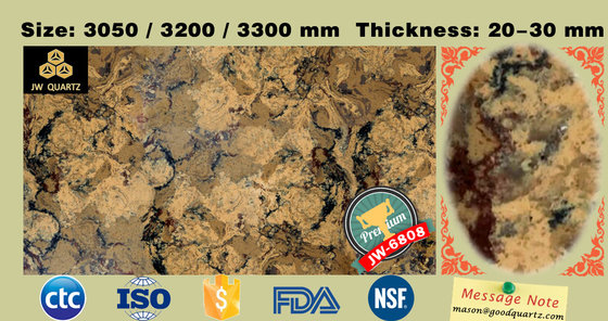 JW-6808 Gobi-Extreme Attractive Artificial Quartz Stone Slab for Countertop