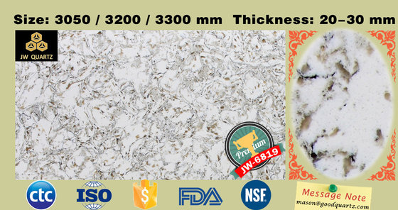 JW-6819 Winter Path-Artificial Quartz Stone Slab of High Quality