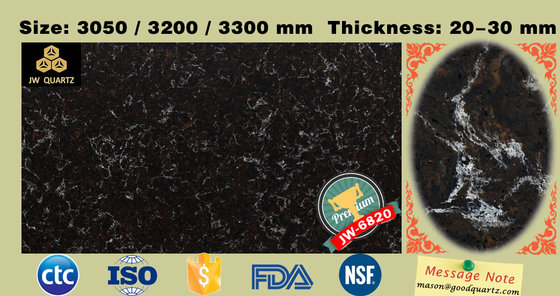 JW-6820 Atlantic-Non Shape Transformation Artificial Quartz Stone Slab
