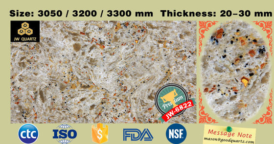 JW-6822 Treasure Vally-Gorgeous Engineered Quartz Stone Slab