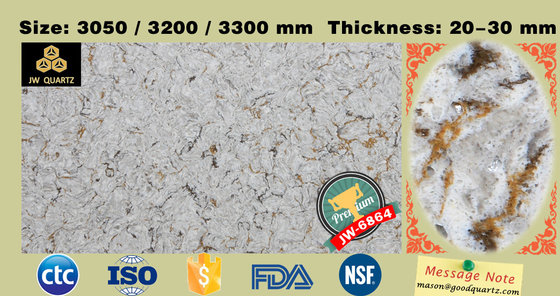 JW-6864 Sailing-Non Radiation Engineered Quartz Stone Slab