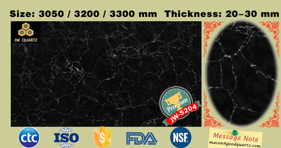 JW-5202 Night Mediterranean-Black sea and white waves looking Artificial Quartz Stone