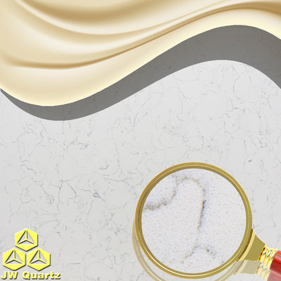 JW-5112 Early Winter-White Artificial Quartz Stone Slab with black stripe