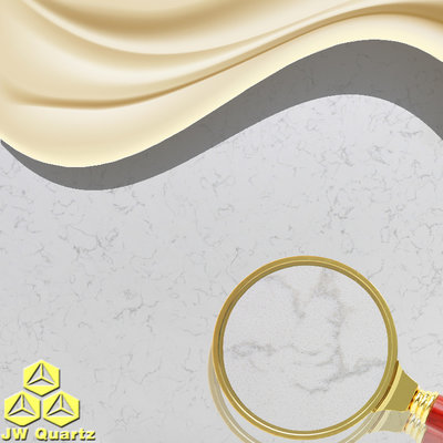 JW-5114 Late Winter-White Artificial Quartz Stone Slab with grey stripe