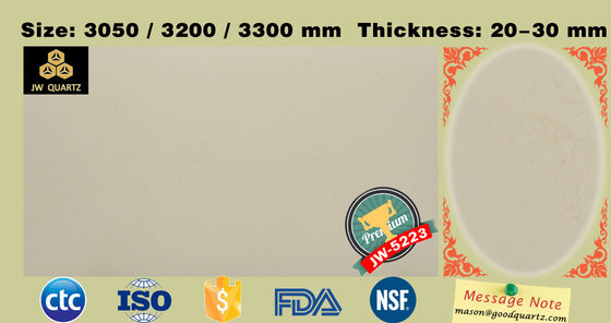 JW-5223 Chick Beige-Artificial Quartz Stone Slab for Countertop