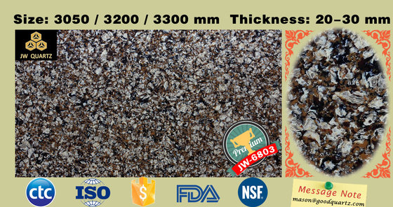 JW-6803 Color Palette-Classic Artificial Quartz Stone Slab for Countertop