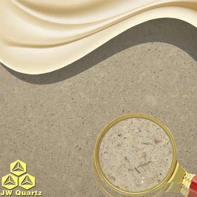 JW-6805 Beige Plain-Engineered Quartz Stone Slab for Countertop