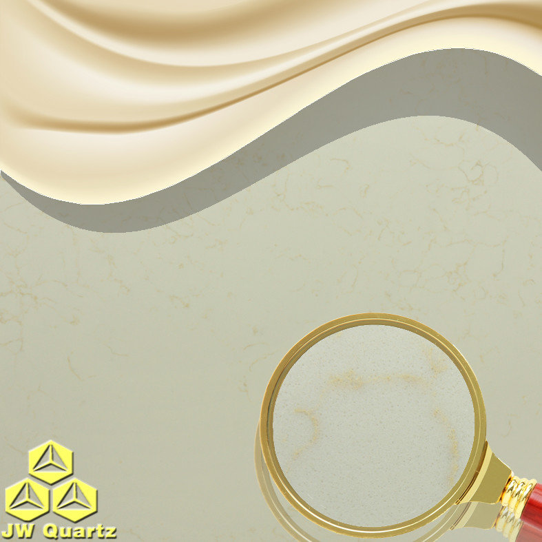 JW-5215 Sweet Dream-High End Beige color Quartz Stone Slab for Countertop