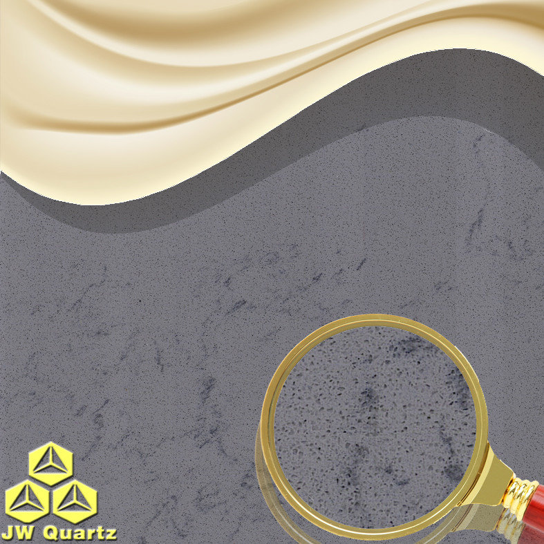 JW-5217 Whale Grey-Anti Aging Artificial Quartz Stone Slab for Countertop