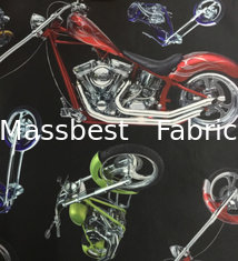 China New Printing !  100% cotton MOTORCYCLE Pattern for casual clothing Jacquard knitted fabric supplier