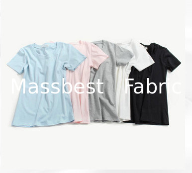 At least $ 1.5/kg Best selling 100% combed cotton comfortable high class lycra jersey knitted fabric supplier